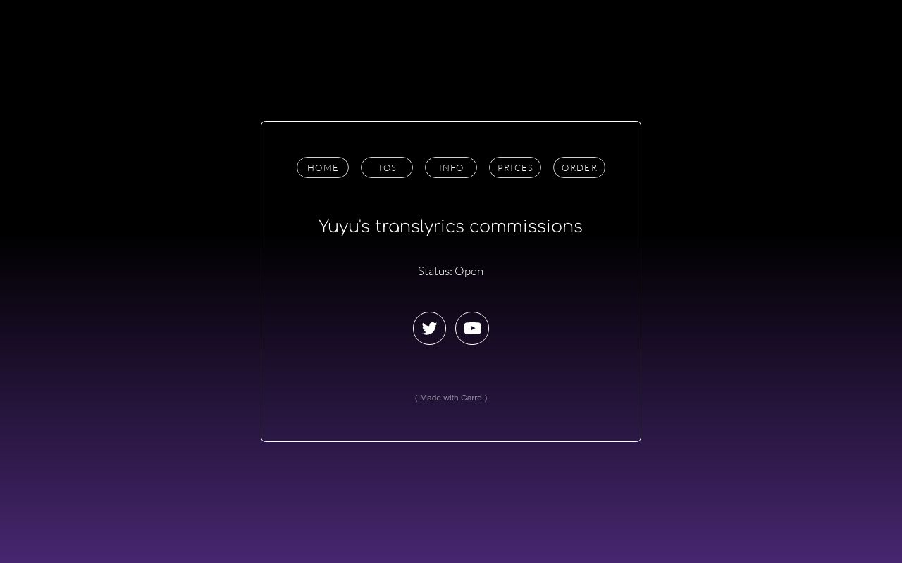 Yuyu's Translyrics Commissions